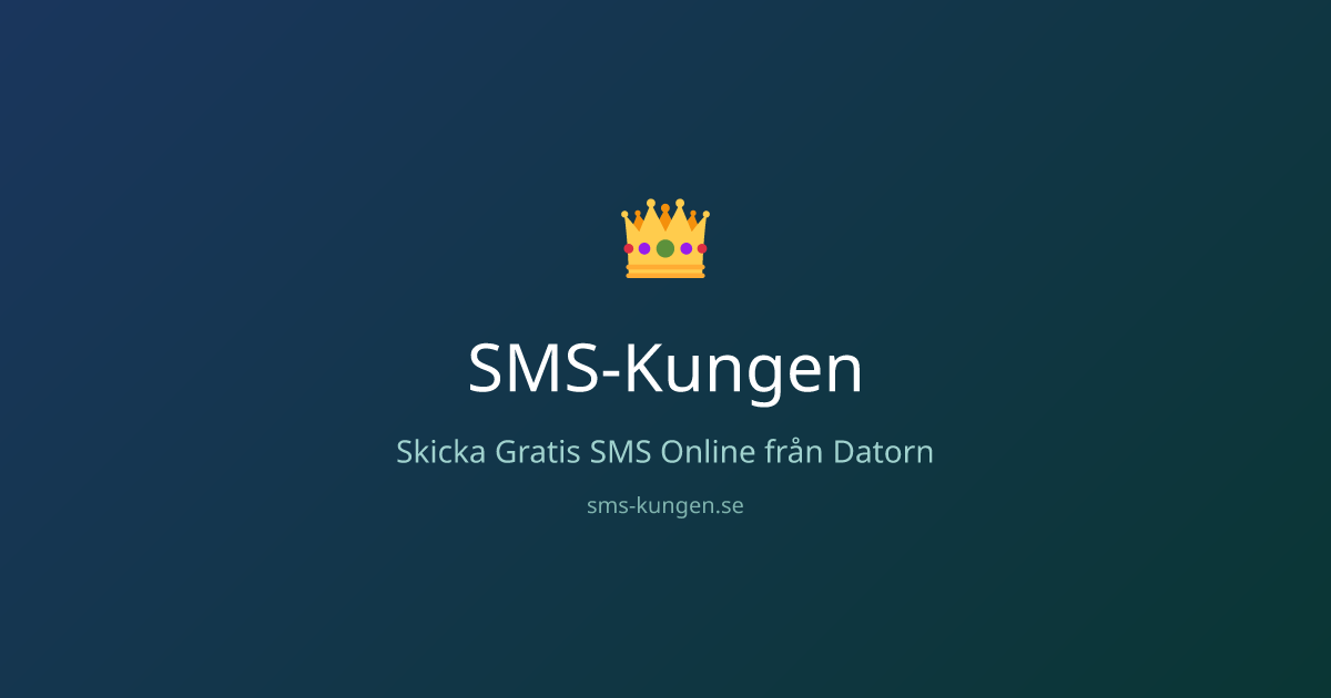 Skicka Gratis SMS Online | SMS-Kungen